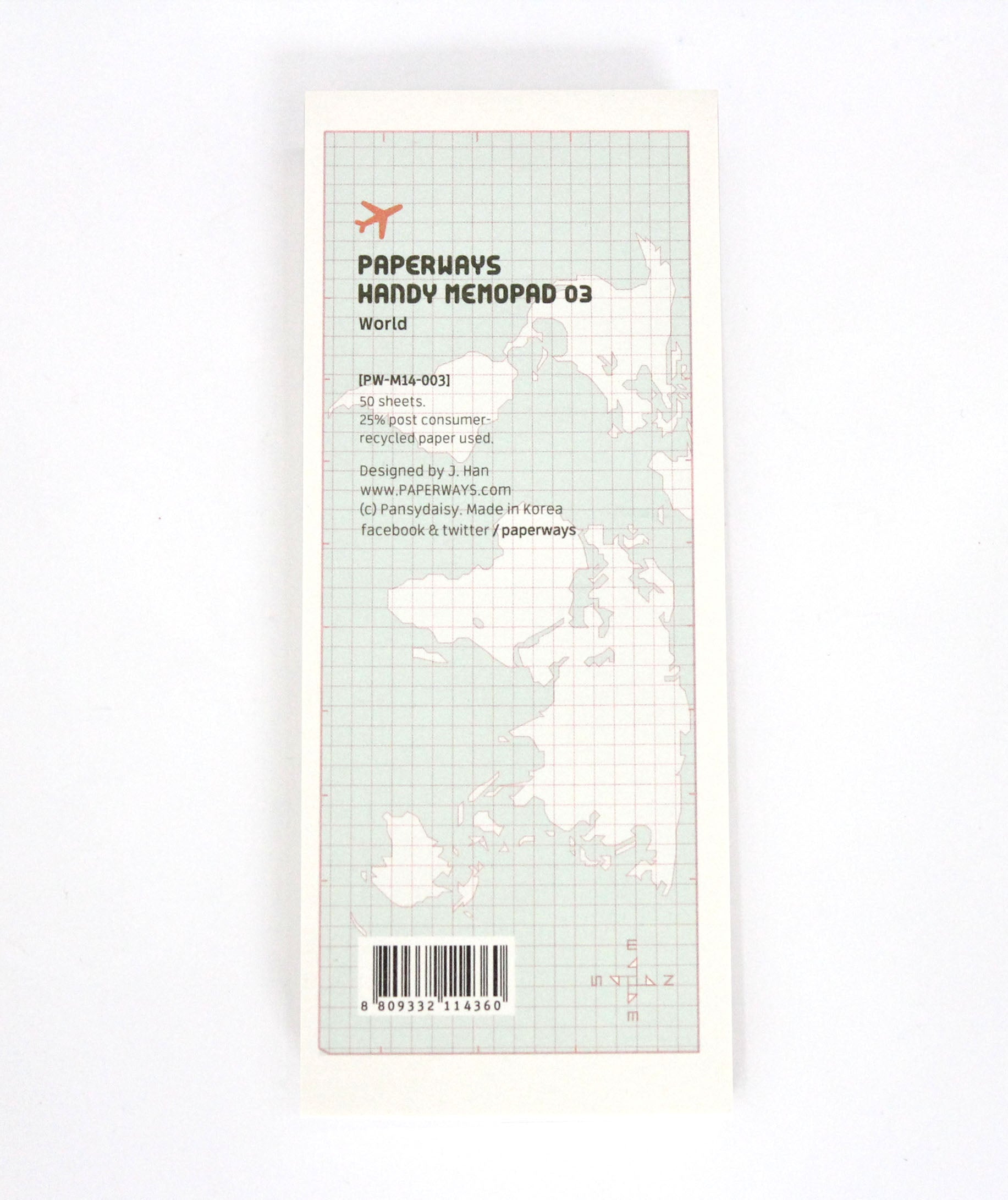 Paperways - Handy Memopad - World