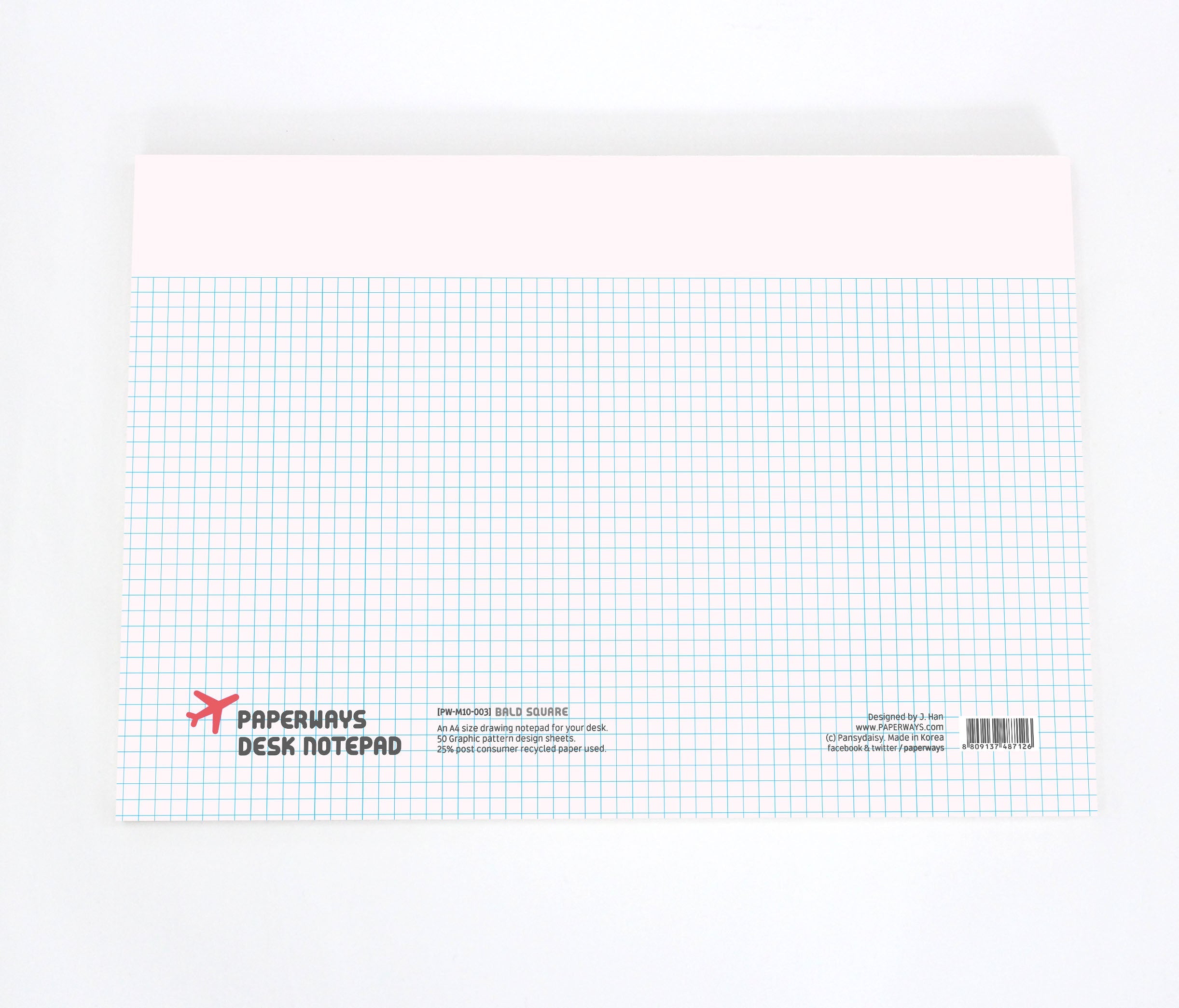 Paperways - A4 Desk Notepad - Bald Square